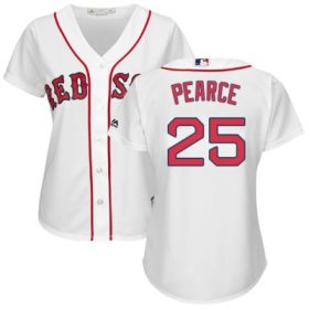 Boston Red Sox #25 Steve Pearce White Home Women’s Stitched MLB Jersey ...